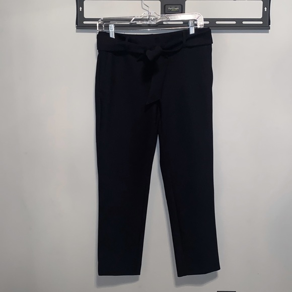 LOFT | Pants & Jumpsuits | Petite Black Loft Slacks With Cute Tie ...